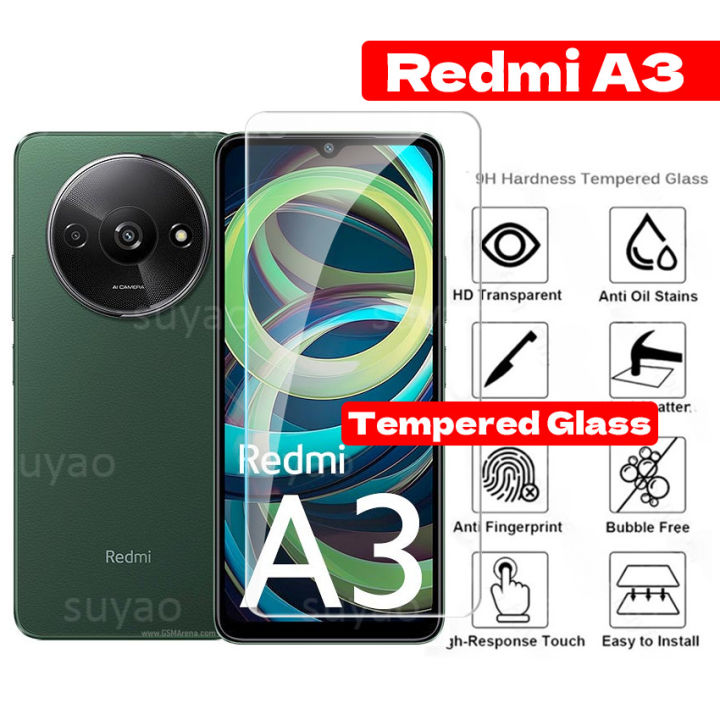 Cho Xiaomi Redmi A3 4G 2024 kính cường lực điện thoại redmia3 một 3 miếng bảo vệ màn hình trong ...
