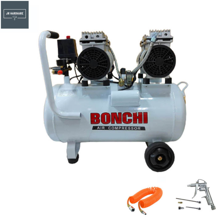 BONCHI ปั๊มลม Oil Free ไม่ใช้น้ำมัน เสียงเงียบ ขนาด 50 ลิตร 2 มอเตอร์ ...