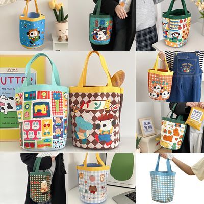 Lalabag - กระเป๋าผ้าถือทรงบัคเก็ตลายน่ารัก มี10ลาย | Lazada.co.th