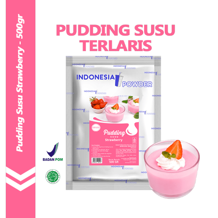 [PUDDING 500 GR] Pudding Susu Mix Gula Rasa Strawberry / Stroberi 500 ...