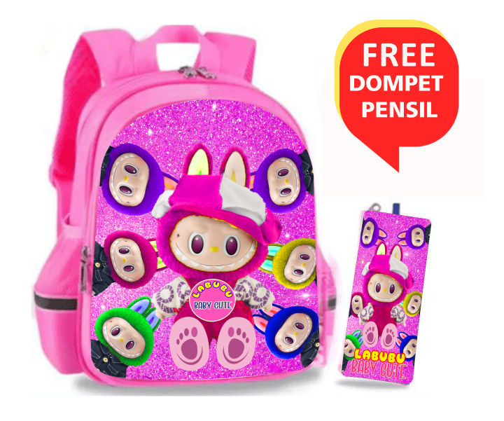 TAS RANSEL ANAK KARAKTER LABUBU Bags TAS SEKOLAH TK SD VIRAL 2025 | Lazada Indonesia