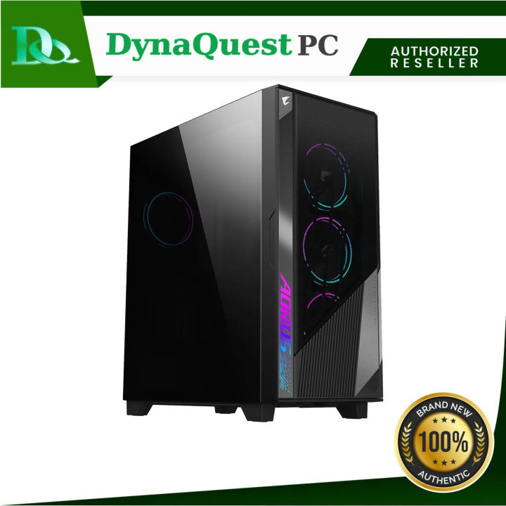 Gigabyte Aorus C500 Black Mid Tower Tempered Glass Gaming PC Case GP ...