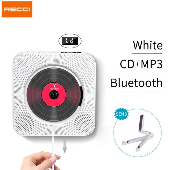 Wall-mounted CD Player Bluetooth Speaker+LED Display Portable Home ...