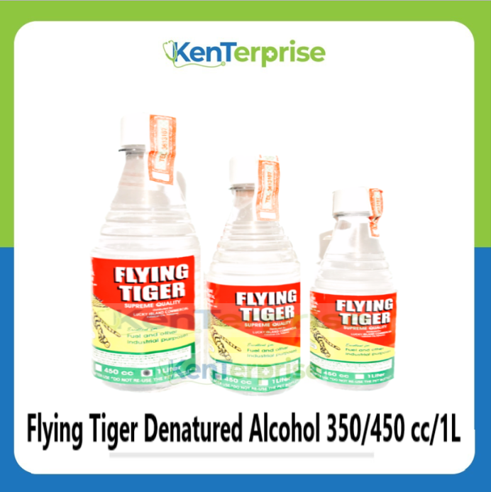 Dental Flying Tiger Denatured Alcohol 350/450 cc/1L | Lazada PH