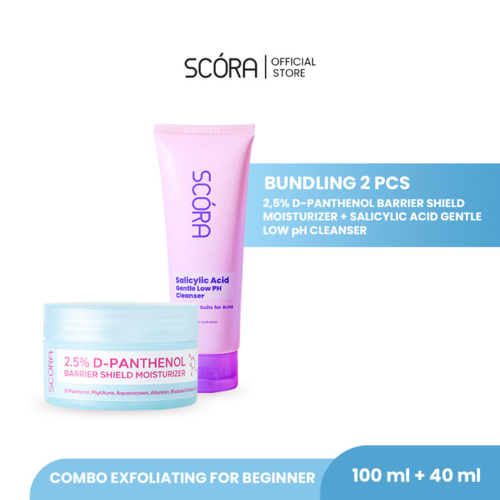 2,5% D-PANTHENOL BARRIER SHIELD MOISTURIZER 40ml + SCORA Gentle Low pH ...