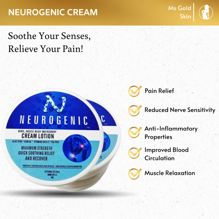 Neurogenic Cream Lotion - Best Use For Nerve and Muscle Pain and ...