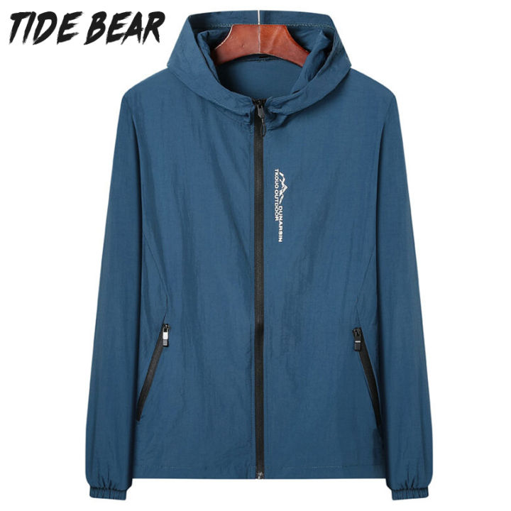 TIDE BEAR เสื้อแจ็คเก็ตผ้าไอซ์ซิลค์สำหรับผู้ชาย,เสื้อผ้าป้องกันแสงแดด ...