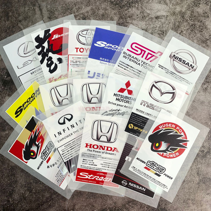 JDM Japanese Stickers Windshield Electrostatic Stickers Spoon Honda ...