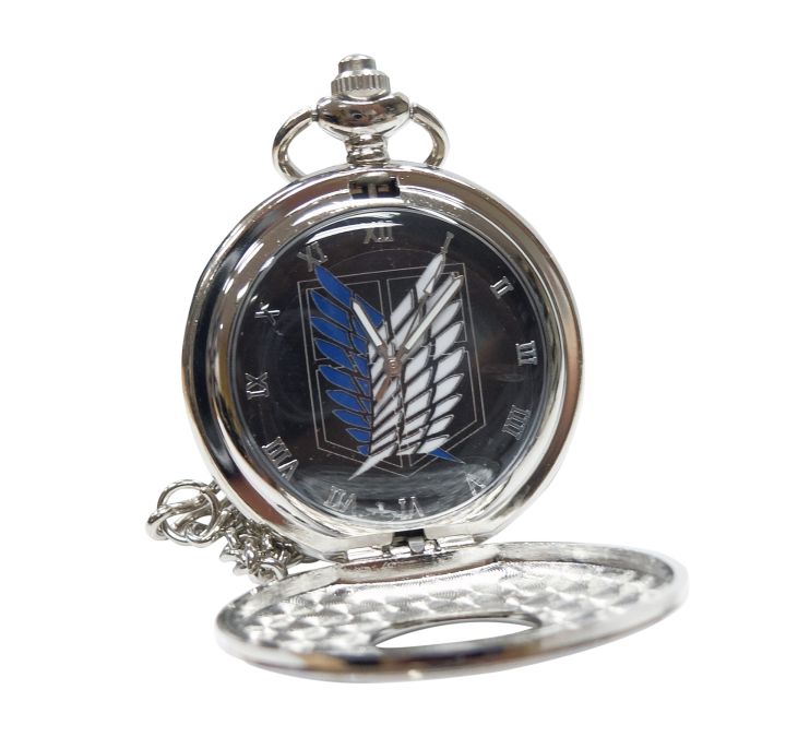W0652 ATTACK ON TITAN DESIGN SILVER POCKET WATCH | Lazada PH