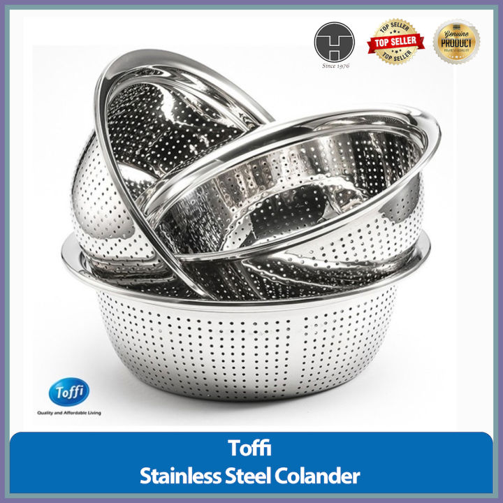 [TeoHin] Toffi Thickened Stainless Steel Colander, Strainer, Penapis ...