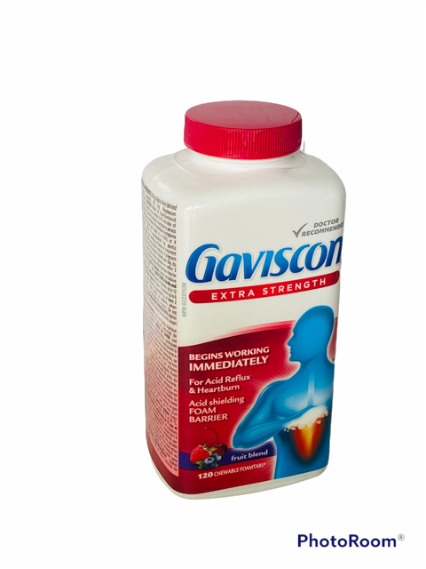 GAVISCON Extra Strength For Acid Reflux and Heartburn,120 Chewable ...