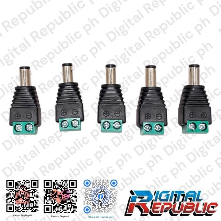 12V DC Male Female Power Balun Plug Connector for CCTV Camera Male Female DC Plug BNC Connector ...