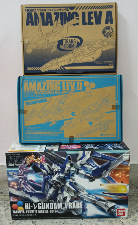 BANDAI HG 1/144 Hi Nu Gundam Vrabe + Amazing LEV A + Amazing LEV D | Lazada