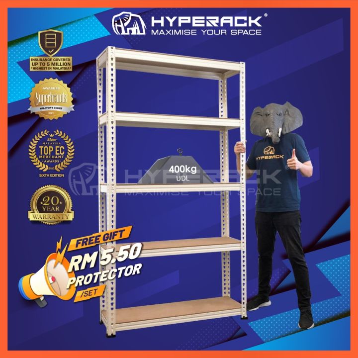 🐘 HYPERACK™️ Adjustable 5 Tier Metal Boltless Rack Rak Dapur Rack Shelf ...