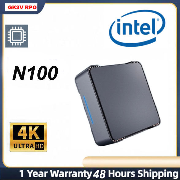 คอมพิวเตอร์สำหรับเล่นเกม GK3V Pro INTEL N100 MINI PC Windows 11 DDR4 ...
