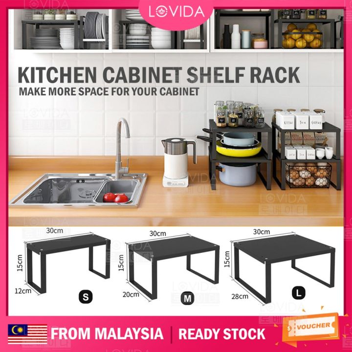 LOVIDA Malaysia Kitchen Cabinet Shelf Insert Unit Rak Dapur Desktop ...
