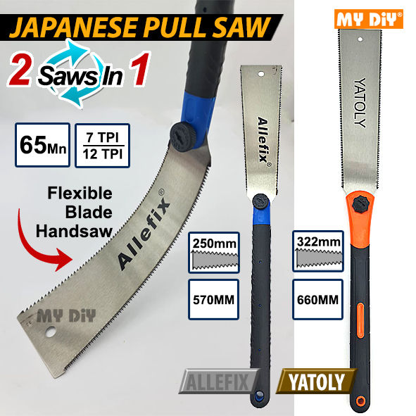 MYDIYHOMEDEPOT - Allefix Yatoly Japanese Double Edge Pull Saw Double ...
