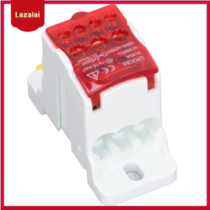 LAZALAI Brass Conductor DIN Rail Terminal Block Positions Screw ...