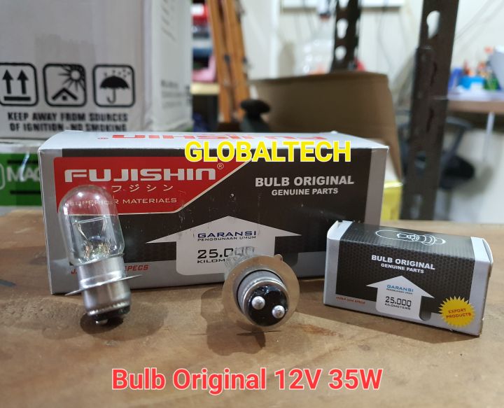 FUJISHIN BOHLAM LAMPU DEPAN MOTOR BULB ORIGINAL 12V 35W GRAND | Lazada ...
