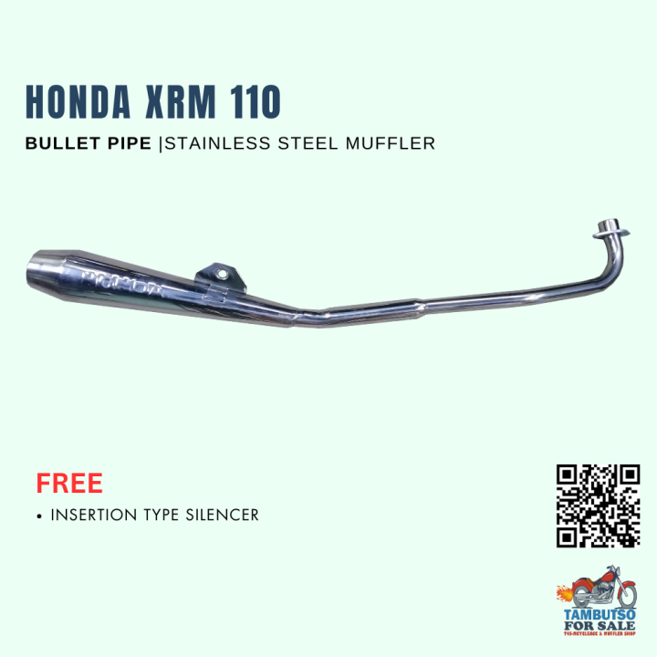 Motorcycle Exhaust XRM 110 Muffler Bullet for Honda XRM 110 | Lazada PH