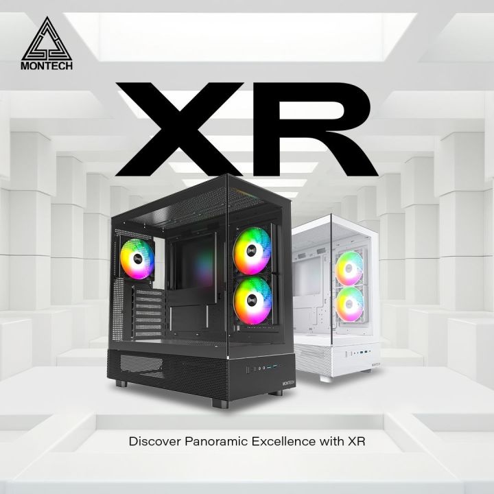 # MONTECH XR - Mid Tower ATX PC Case With USB Type-C Port & 3 x 120mm ...