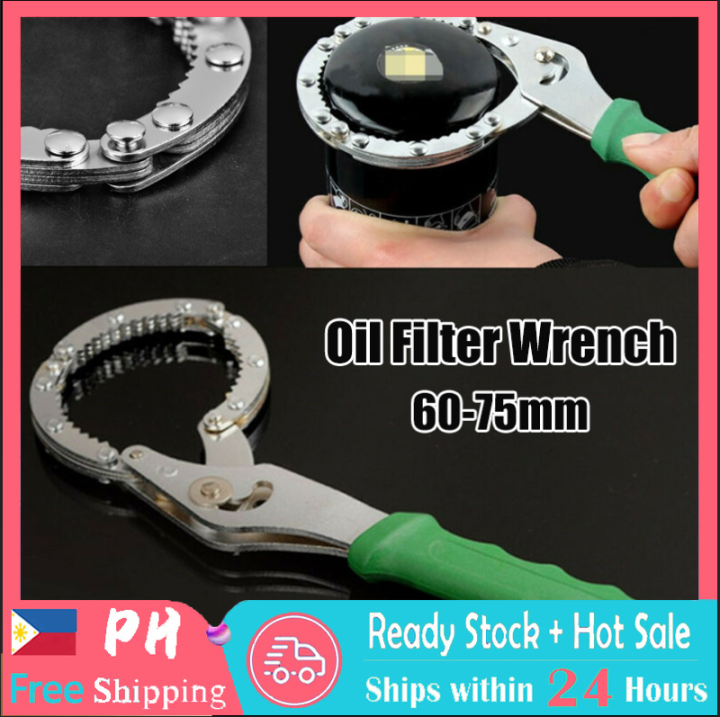 Adjustable Oil Filter Wrench 60mm-75mm Oil Filter Spanner Remover Tool ...