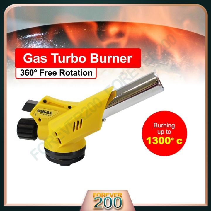 Piezo Ignition Gas Turbo Burner Fire Cooking BBQ Camping Welding ...