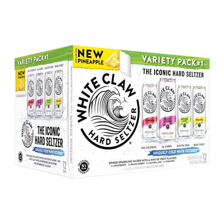 White Claw Variety Pack 1 - Raspberry Black Cherry Natural Lime ...