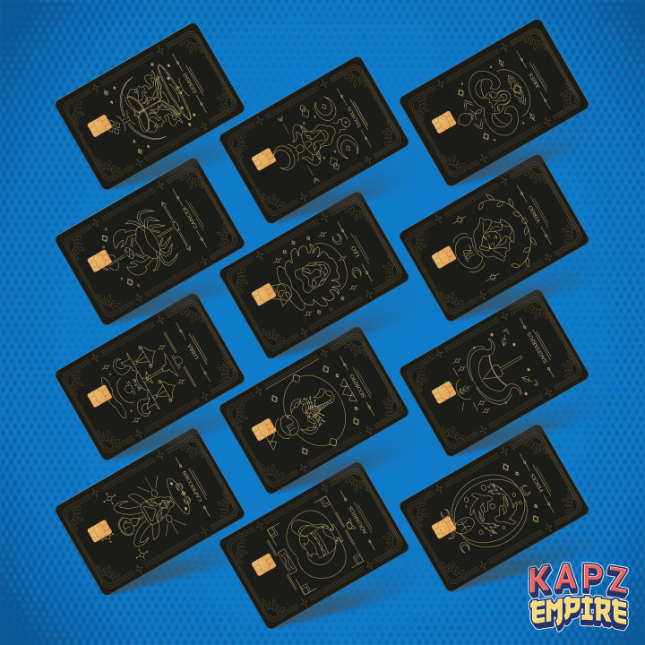 Zodiac Signs Birthday Dates ATM Bank Sticker Card Cover Access Touch n ...