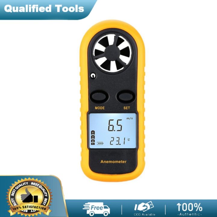 Mini LCD Digital Anemometer Wind Speed Air Velocity Temperature ...