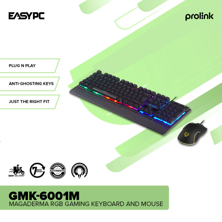 EasyPC | Prolink GMK-6001M Magaderma RGB Gaming Keyboard and Mouse Plug ...