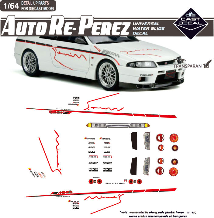 Decal Hotwheels Autoreperez - Livery Mines NissanSkyline R32 R33 R34 ...