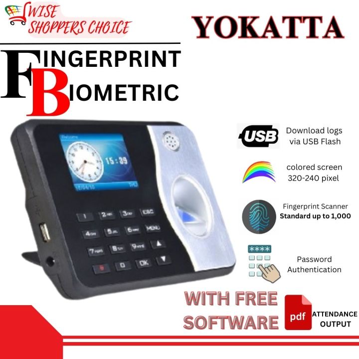 YOKATTA X600, biometric, Biometric time recorder, Time Card Attendance ...