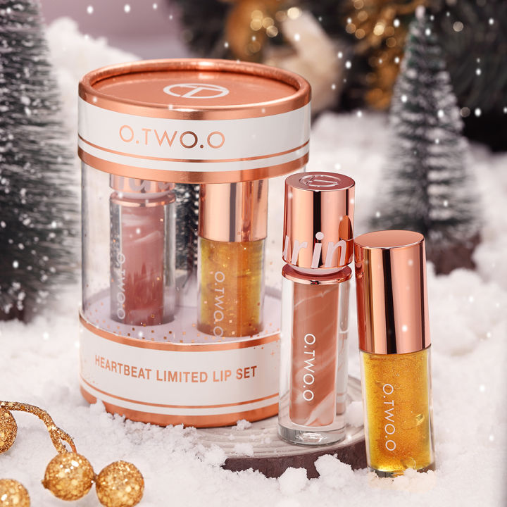 O.TWO.O Makeup Set All in One Lip Tint Lip Gloss Set Matte Nude Shock ...