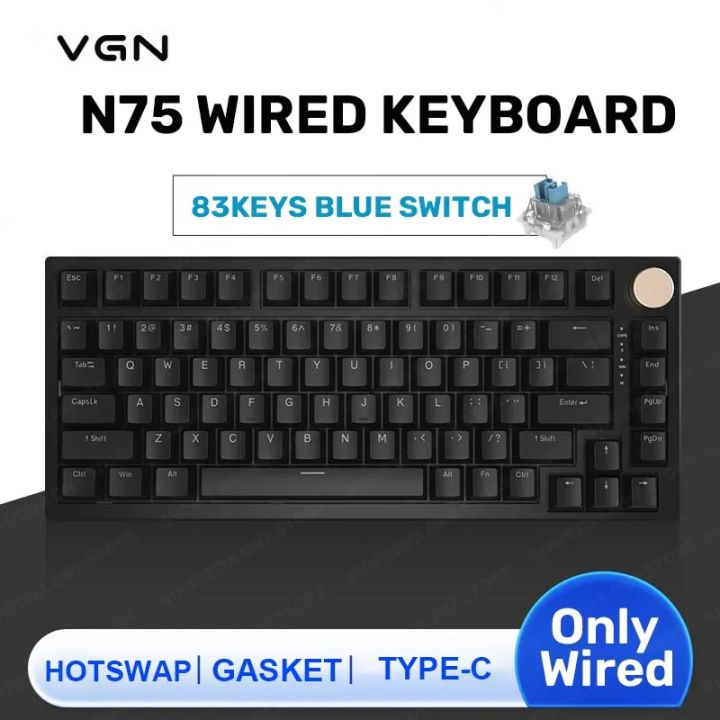 Genuine original Vgn N75 Pro Keyboard 82 Keys Tri-Mode Bluetooth Wireless 2.4G Wired Hotswap ...