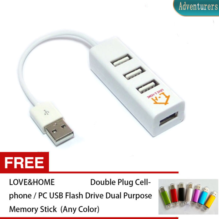 Adventurers 120cm Portable High Speed 4 Ports 2.0 USB Hub Long ...