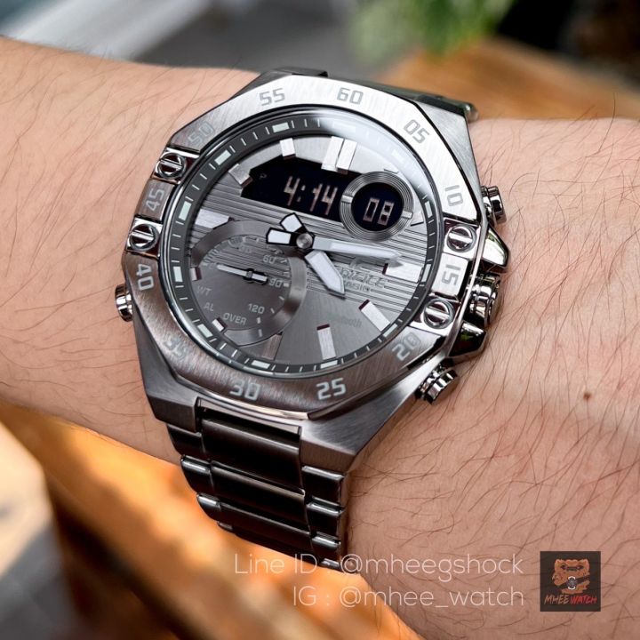 Casio Edifice Bluetooth ตัวTop สีGun Metal Color หายากมาก ล้ำมาก ECB-10-1B series | Lazada.co.th