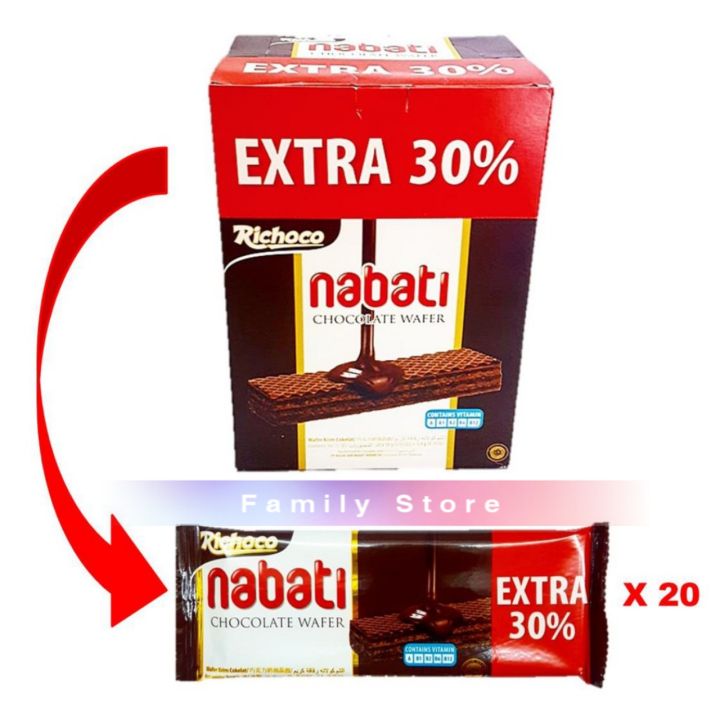 NABATI RICHOCO CHOCOLATE WAFER EXTRA 30% (1Box X 20pkt) | Lazada