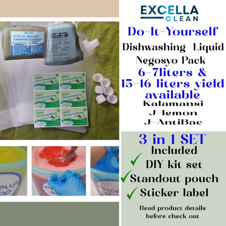 Dishwashing liquid DIY KIT SET Negosyo Starter kit 3 in 1 Complete ...