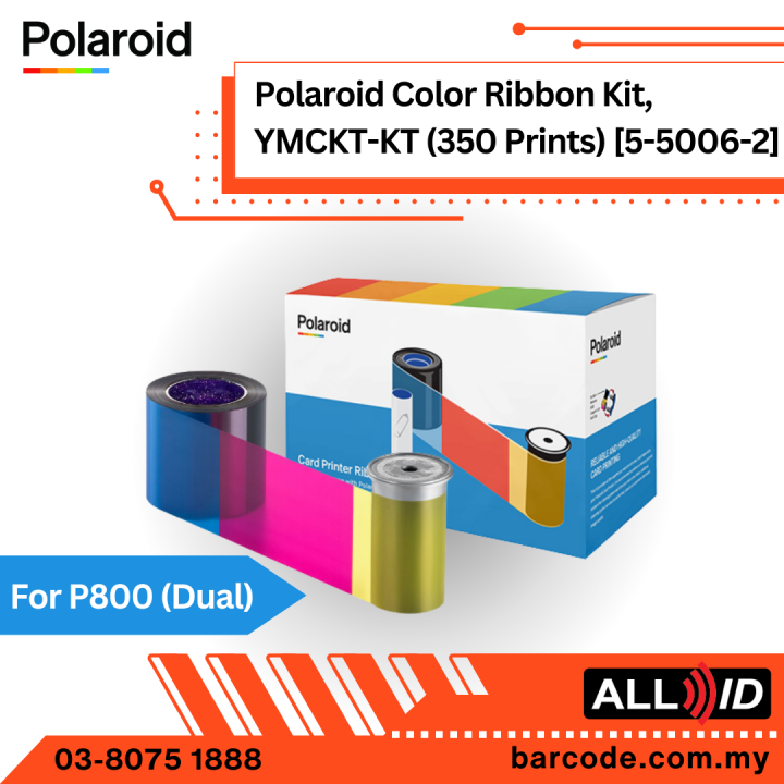 Polaroid Color Ribbon Kit YMCKT-KT (350 images) [5-5006-2], P800 Dual ...