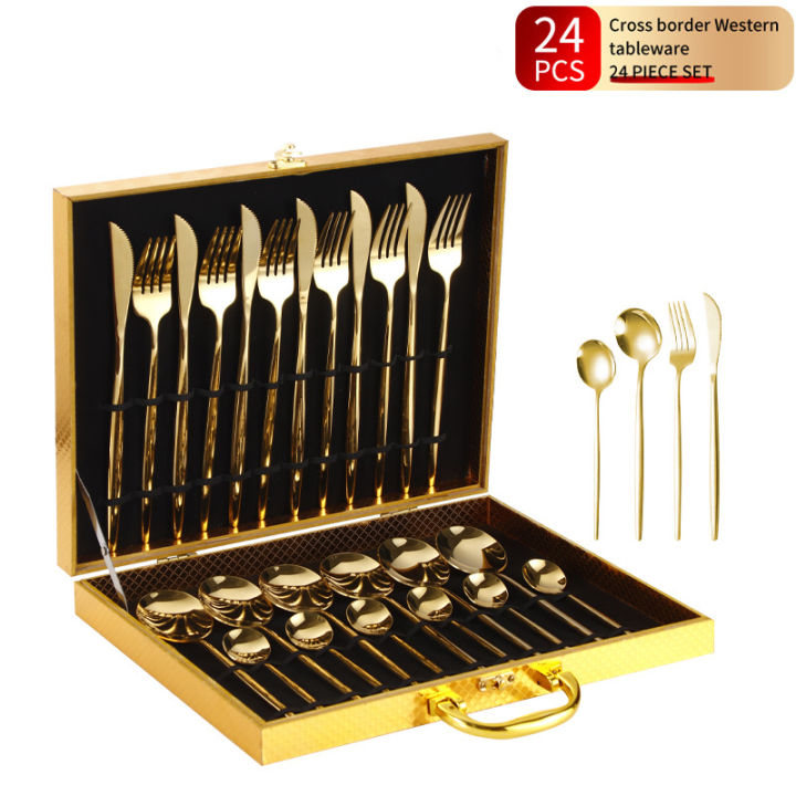 Cutlery Set 24pcs Exclusive Stainless Steel Dinner Cutlery Hotel | Lazada