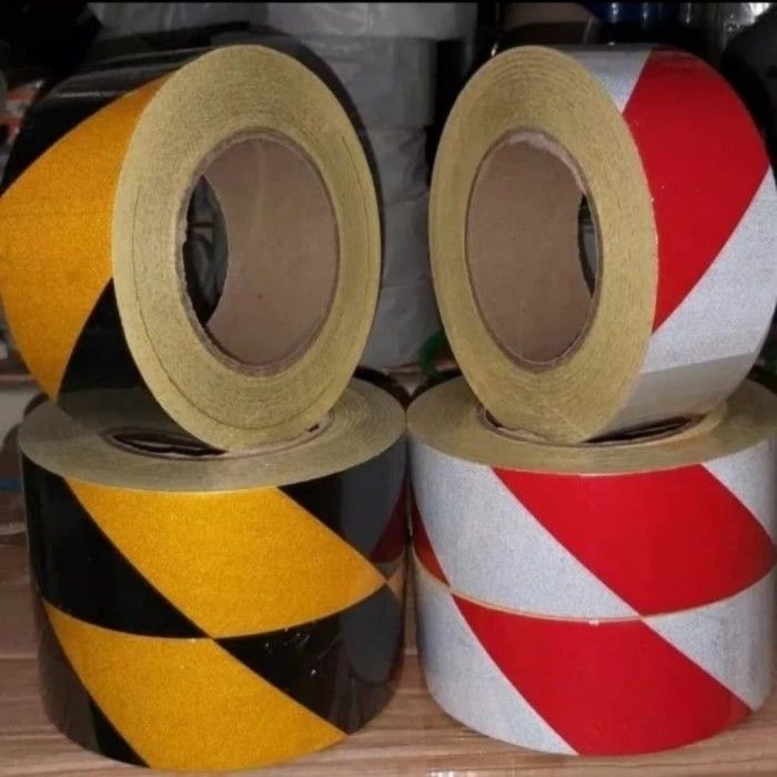 Sticker Reflective-Police Line Kuning Hitam 5cm x 45m | Lazada Indonesia