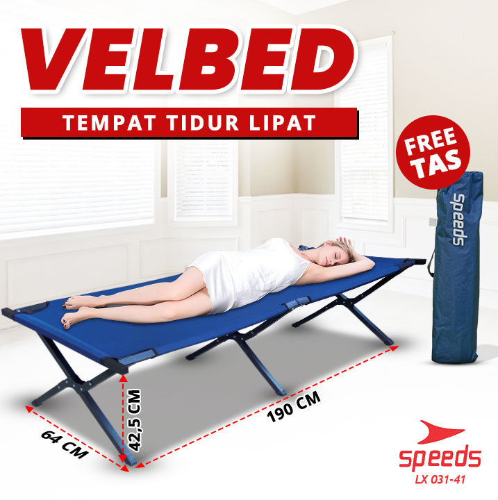 SPEEDS Tempat Tidur Velbed Kursi Santai Kursi Ranjang Lipat Folding Bed ...