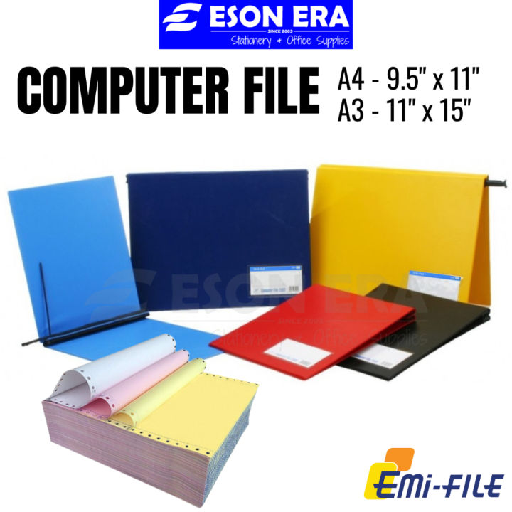EMI Computer File PVC A4 800 Computer Foam File | Lazada