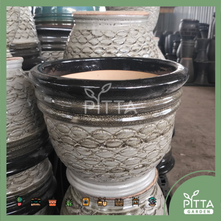 Sand Glazed Pot Flower Vase Pasu Bunga （S02ITA4/S02EXITA4H/S02EXITA4 ...