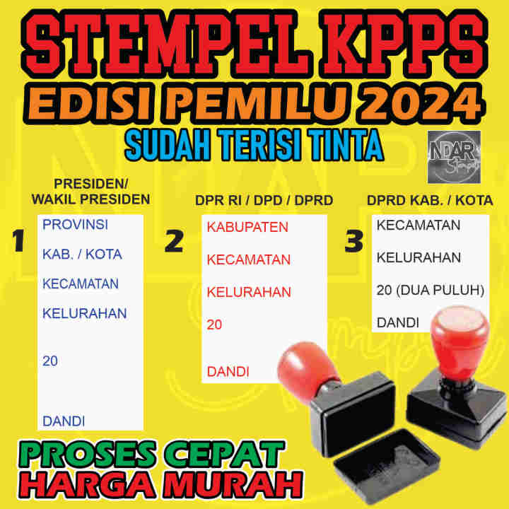 Stempel KPPS, stempel TPS, stempel tanda tangan tinta otomatis | Lazada ...