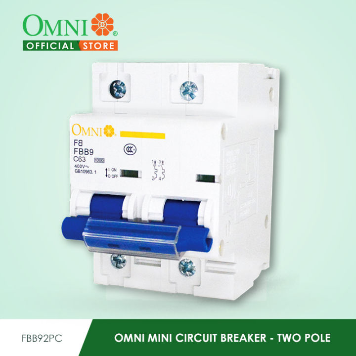 OMNI Mini Circuit Breaker Two Pole -80A AC 230-400V~ FBB92PC80 | Lazada PH