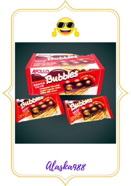 APOLLO BUBBLES / BISKUIT COKLAT / CHOCOLATE WAFER BAR/ COKLAT WAFER ...