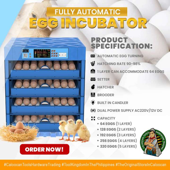 SAKURA Japan Multi Purpose Fully Automatic Egg Incubator - 64-320 Eggs Capacity CALOOCAN TOOLS ...