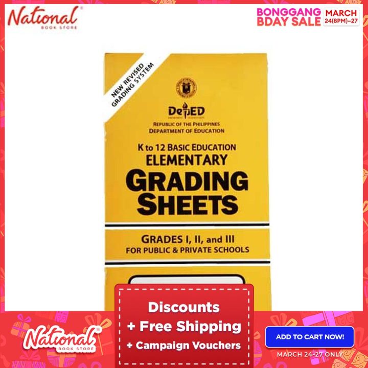 Grading Sheets Elementary 1-3 K12 | Lazada PH